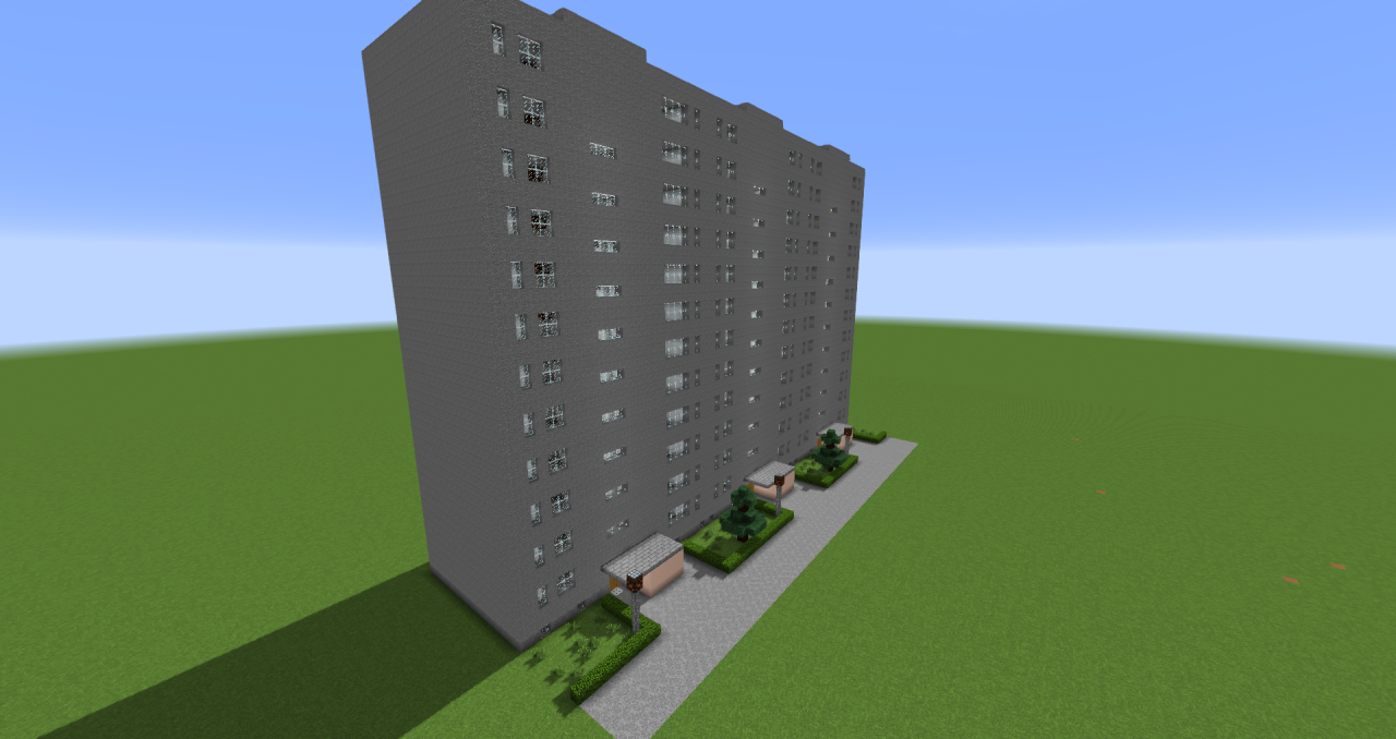 Polish twelve-story panel apartment building in WUF-T system Minecraft Map