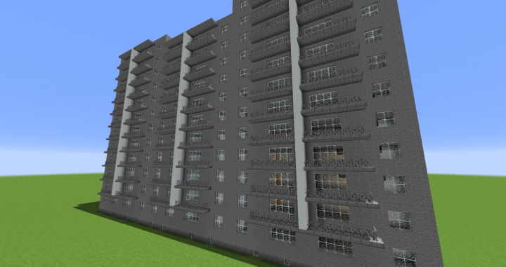 Polish twelve-story panel apartment building in WUF-T system Minecraft Map