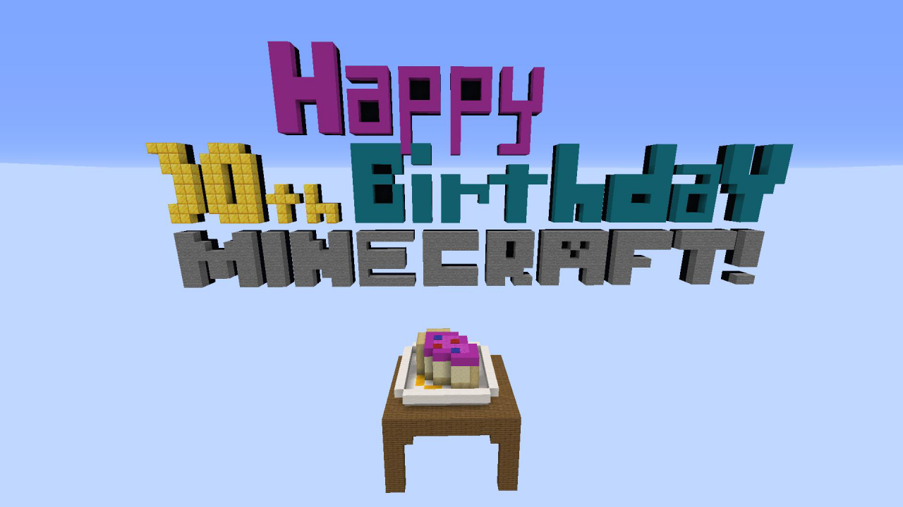 Happy 10th Anniversary, Minecraft! Minecraft Map