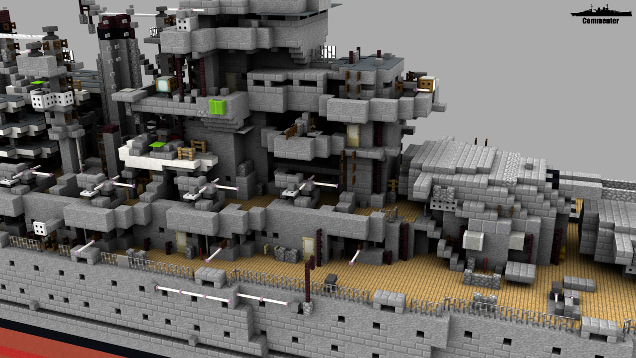 USS West Virginia 1923 1:1 Scale Minecraft Map