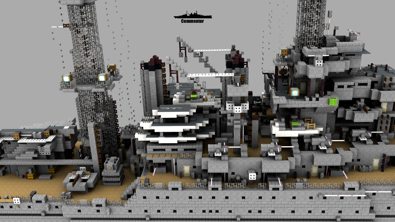 USS West Virginia 1923 1:1 Scale Minecraft Map