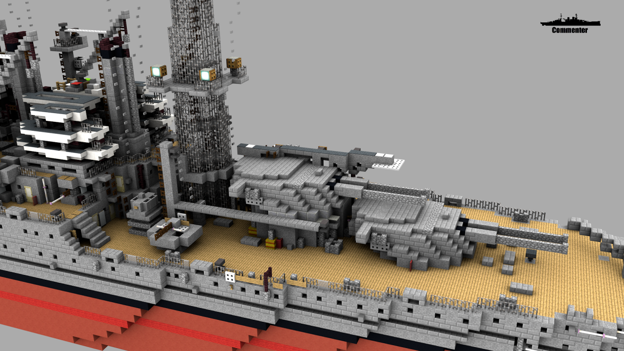 USS West Virginia 1923 1:1 Scale Minecraft Map