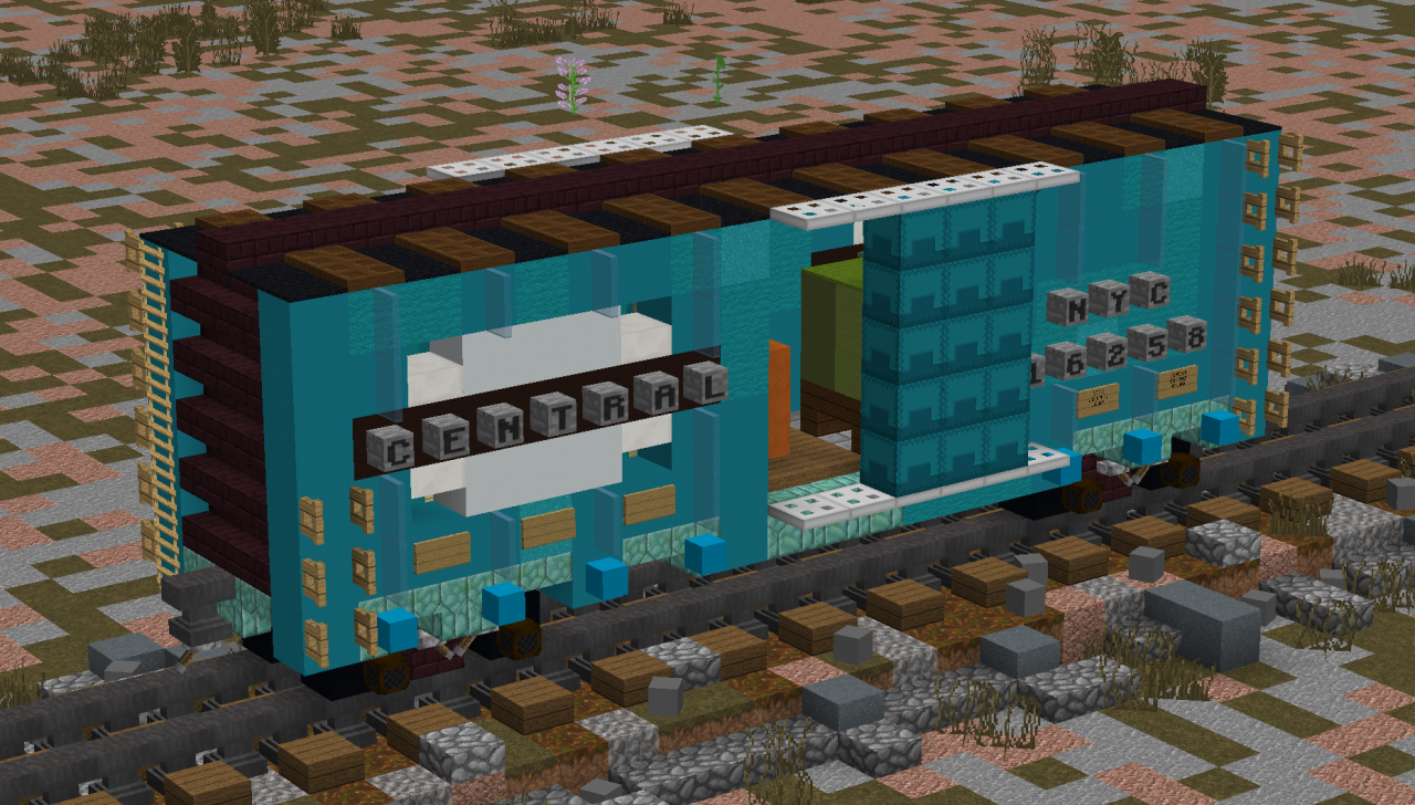 New York Central Railroad 40ft Boxcar Minecraft Map
