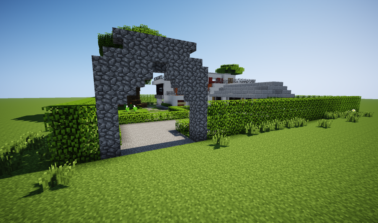 MD MODERN DUPLEX HOUSE! +Yard Minecraft Map