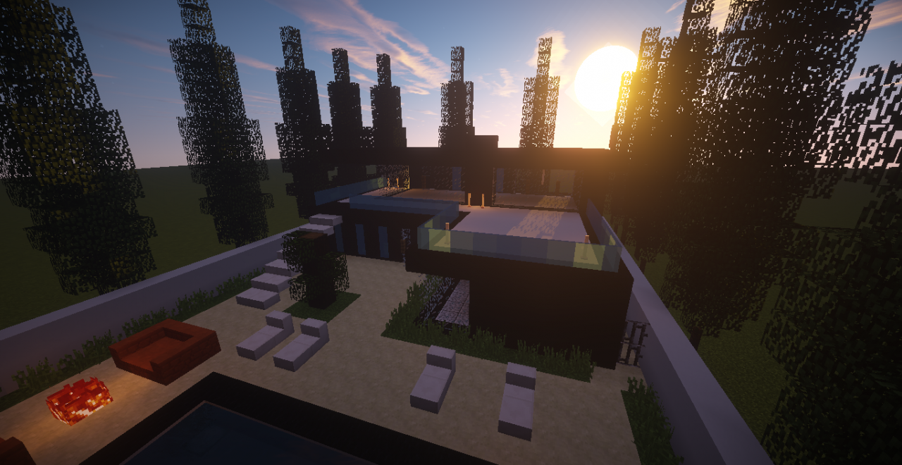 Modern Black House Minecraft Map