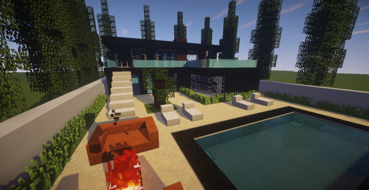 Modern Black House Minecraft Map