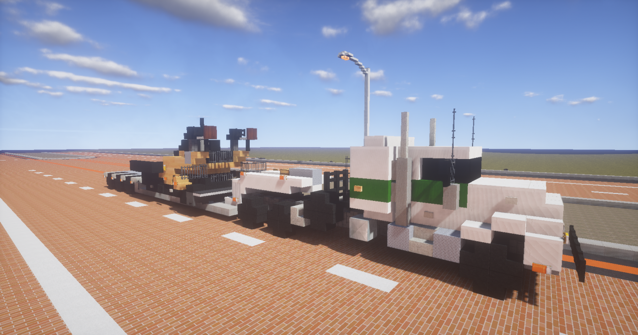 2:1 scale Peterbilt 389 Heavy Haul Truck (Gooseneck Trailer + Cat ...