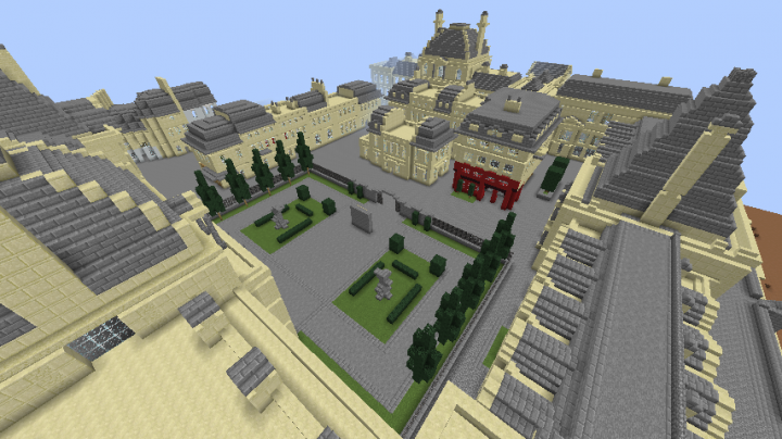 Pairs, France: Louvre/ Palace of Tuileries Minecraft Map