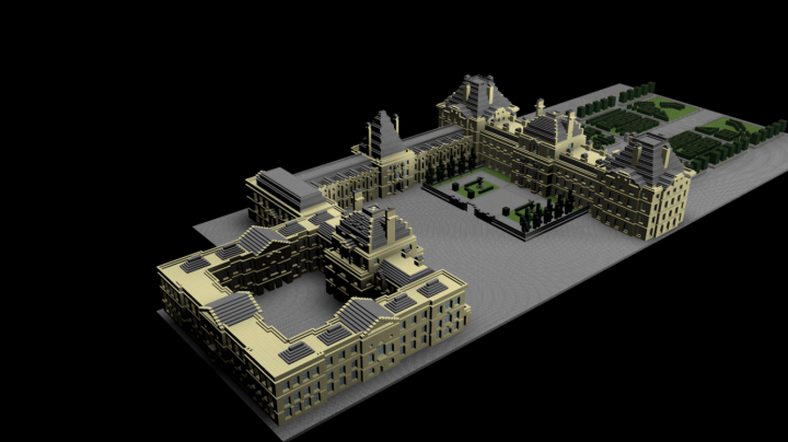 Pairs, France: Louvre/ Palace of Tuileries Minecraft Map