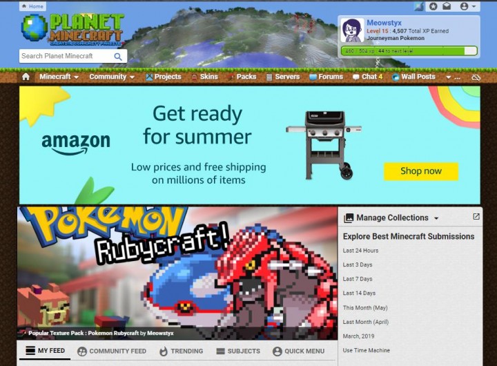 Pokemon Rubycraft on the Popular Reel!