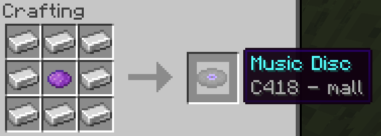 Music Disc Crafting Minecraft Data Pack