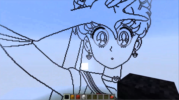 SAILOR MOON Pixel Art Minecraft Map