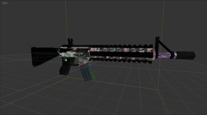 Assault rifle 3d Model realistic Minecraft Texture Pack
