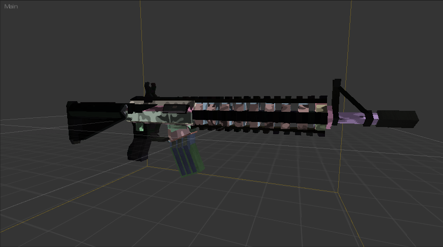 Assault rifle 3d Model realistic Minecraft Texture Pack