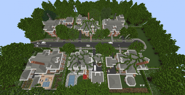 Rosebush Park | Upper-class gated community Minecraft Map