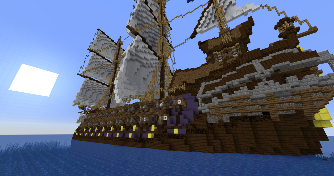 The Halcyon - Fictional War Galleon Minecraft Map