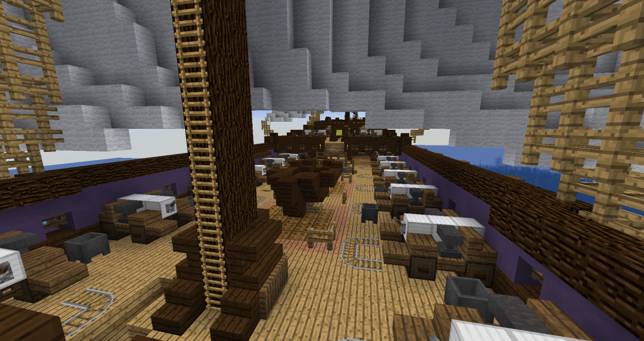 The Halcyon - Fictional War Galleon Minecraft Map