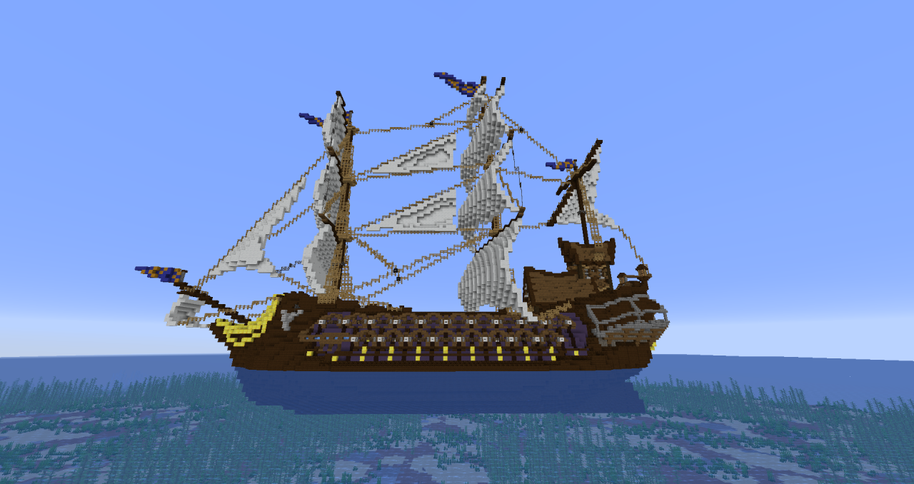The Halcyon - Fictional War Galleon Minecraft Map