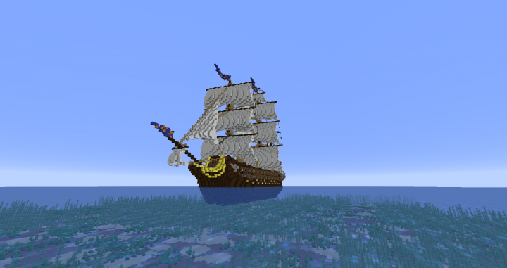 The Halcyon - Fictional War Galleon Minecraft Map