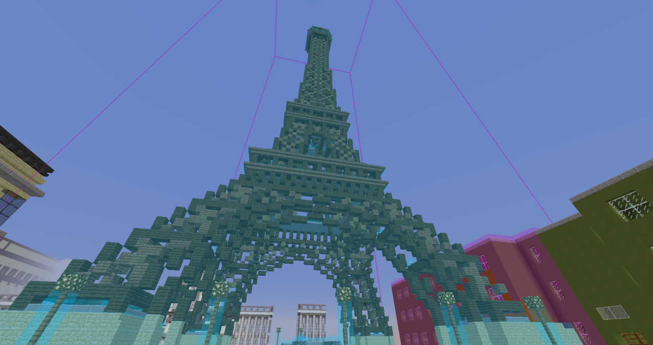 Eiffel tower Paris Minecraft Map