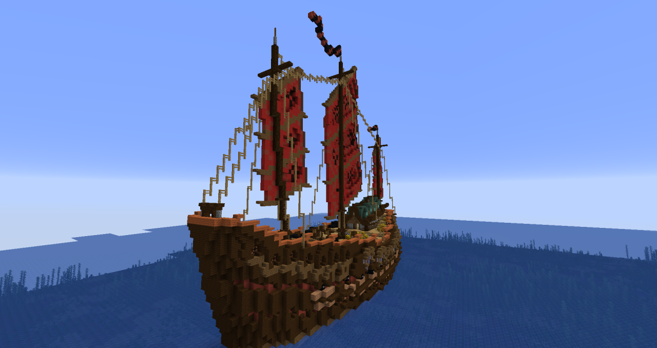 Asian Oriental Warship Minecraft Map