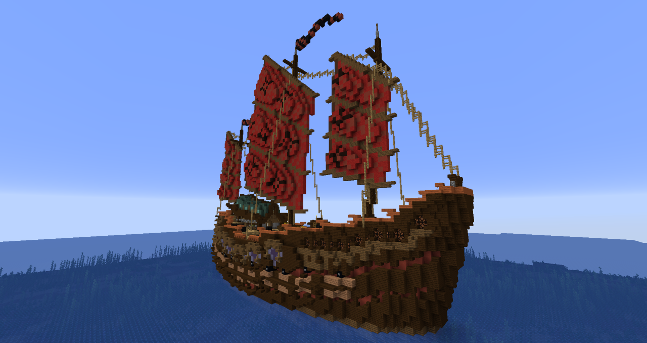 Asian Oriental Warship Minecraft Map