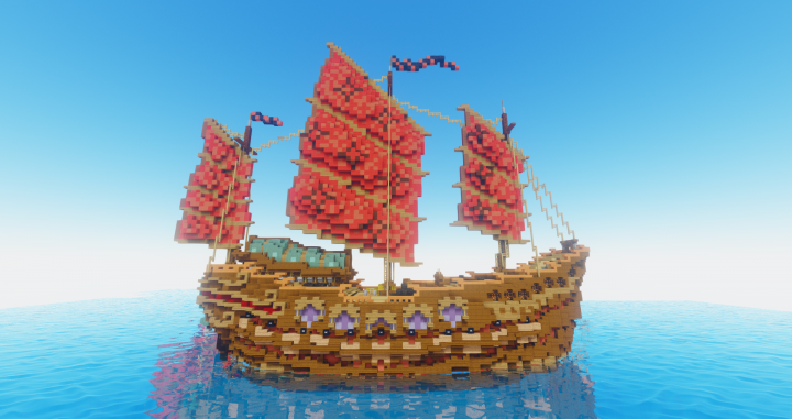 Asian Oriental Warship Minecraft Map