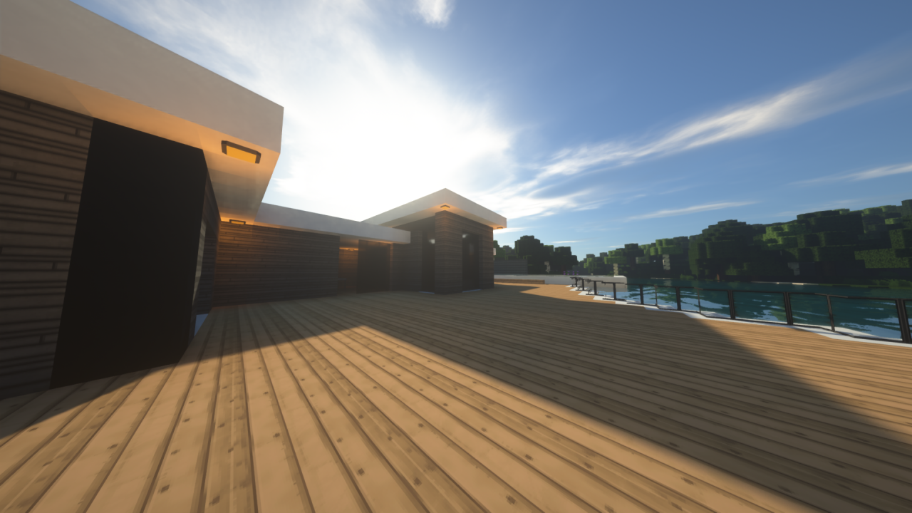 Modern Lakeside House (MODDED) Minecraft Map