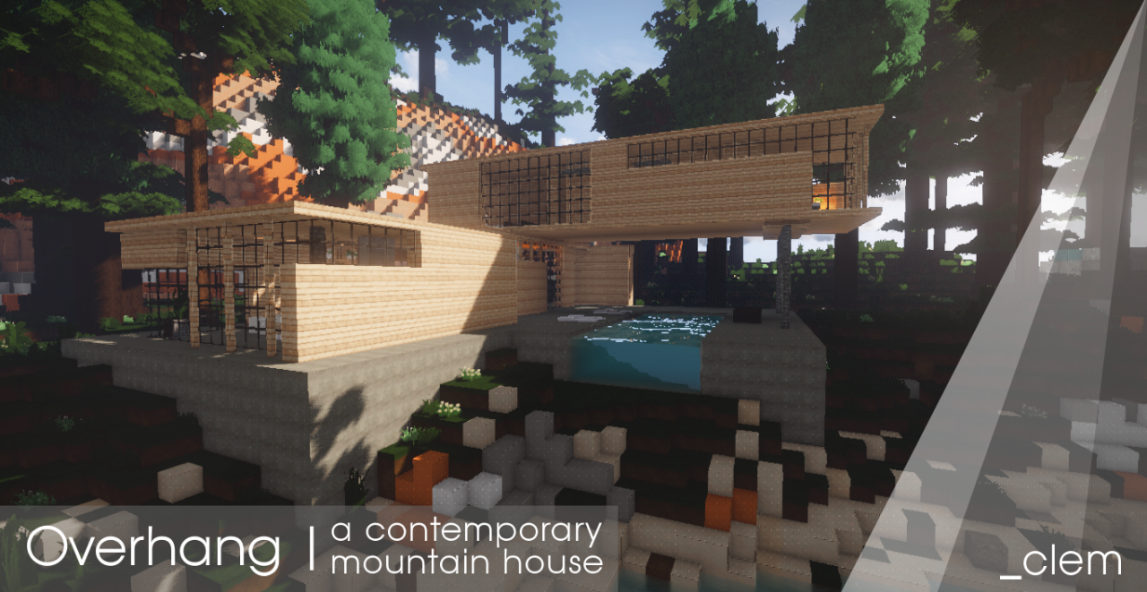 Overhang | A Contemporary Mountain House Minecraft Map