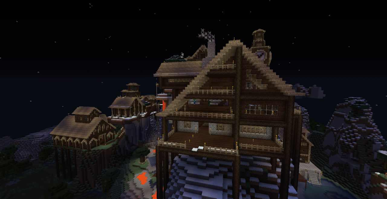 Steampunk Mountain Village Minecraft Map