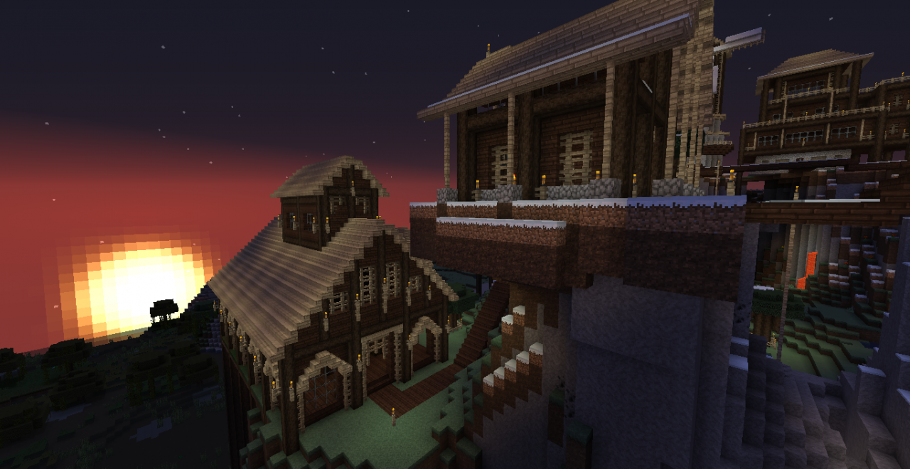 Steampunk Mountain Village Minecraft Map