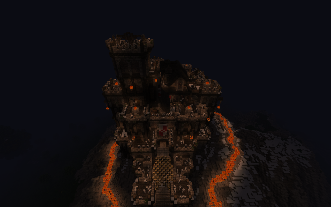 fortress Siege (with 500 fake soldiers and an inside ) Minecraft Map