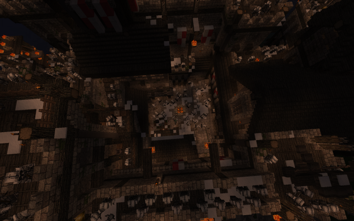 fortress Siege (with 500 fake soldiers and an inside ) Minecraft Map