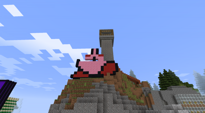 Kirby Pixel Art Minecraft Map