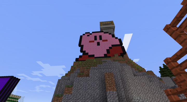 Kirby Pixel Art Minecraft Map