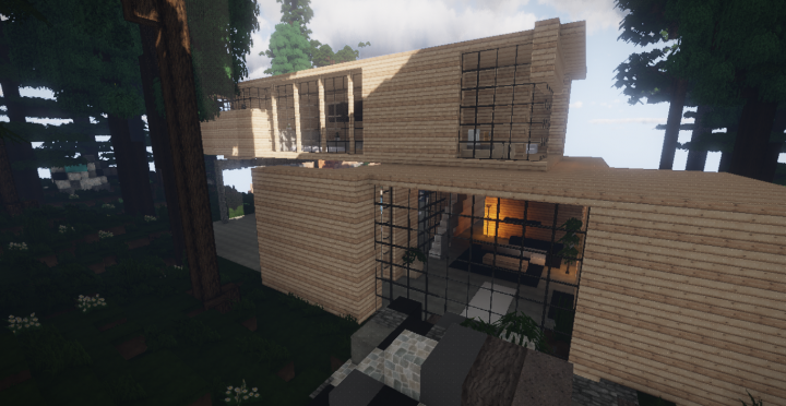 Overhang | A Contemporary Mountain House Minecraft Map