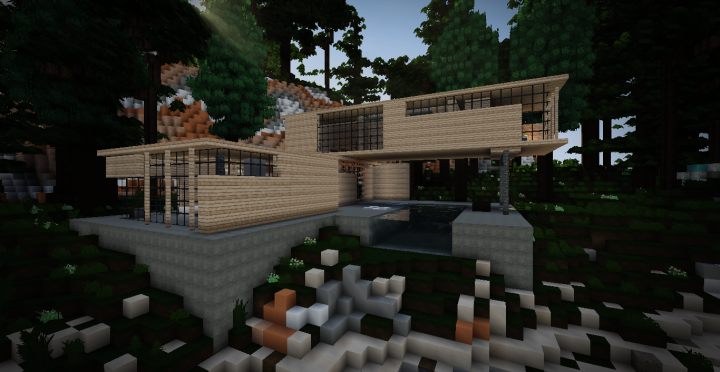 Overhang | A Contemporary Mountain House Minecraft Map