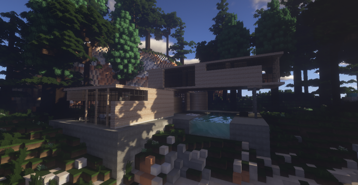 Overhang | A Contemporary Mountain House Minecraft Map