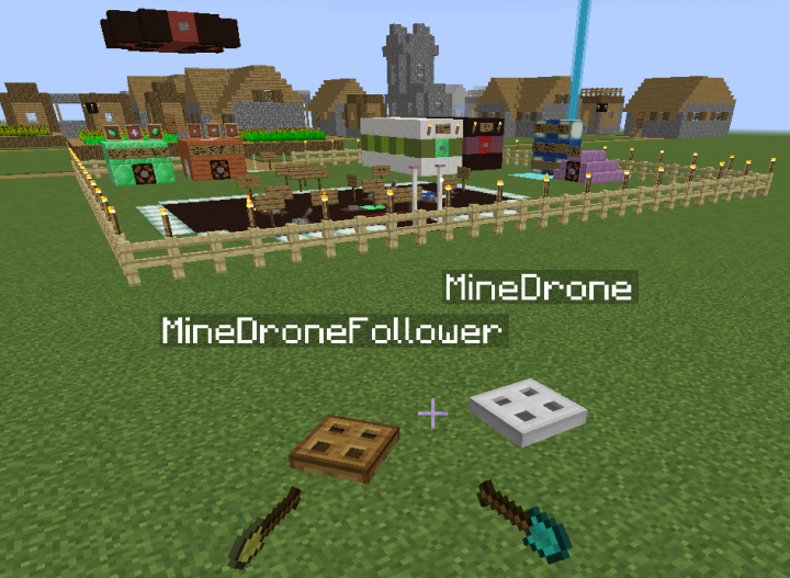 Working Drone In MineCraft! NO MODS! Minecraft Map