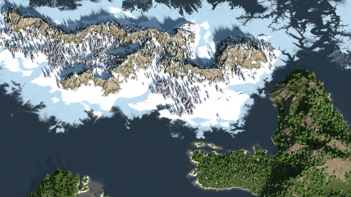 5 RPG continents - WorldPainter Minecraft Map