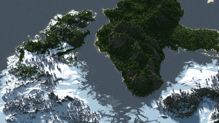 5 RPG continents - WorldPainter Minecraft Map