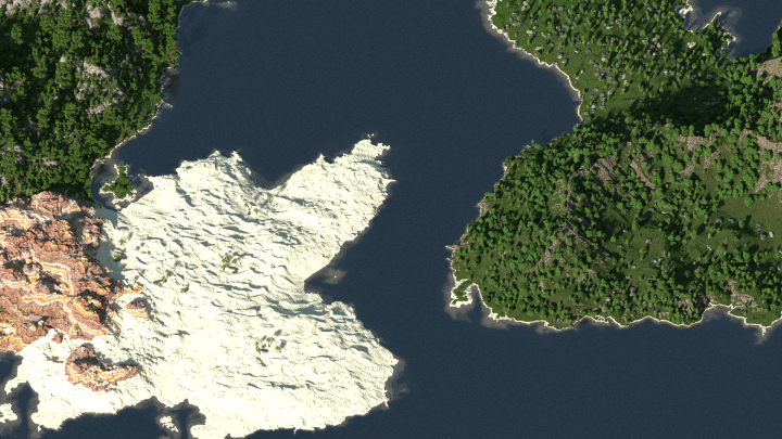 5 RPG continents - WorldPainter Minecraft Map