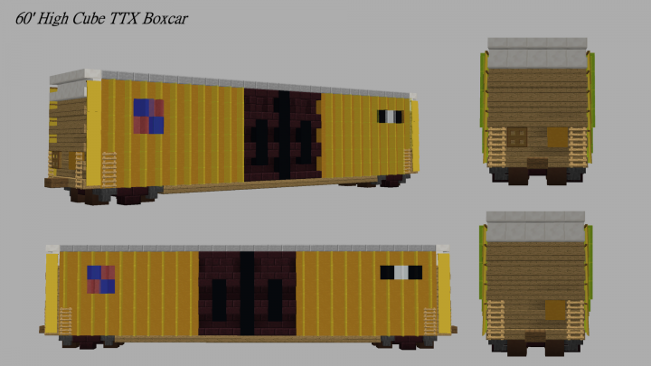 1:5:1 60' TTX High Cube Boxcar Minecraft Map