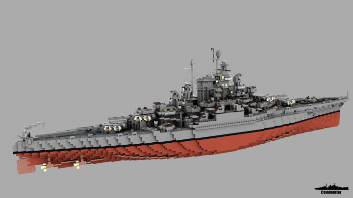 USS West Virginia 1945 1:1 Scale Minecraft Map