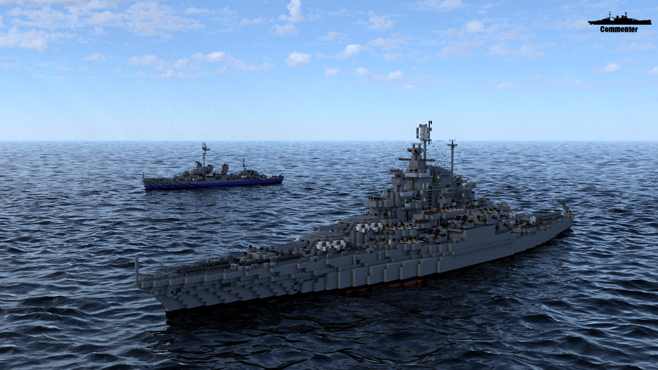 USS West Virginia 1945 1:1 Scale Minecraft Map