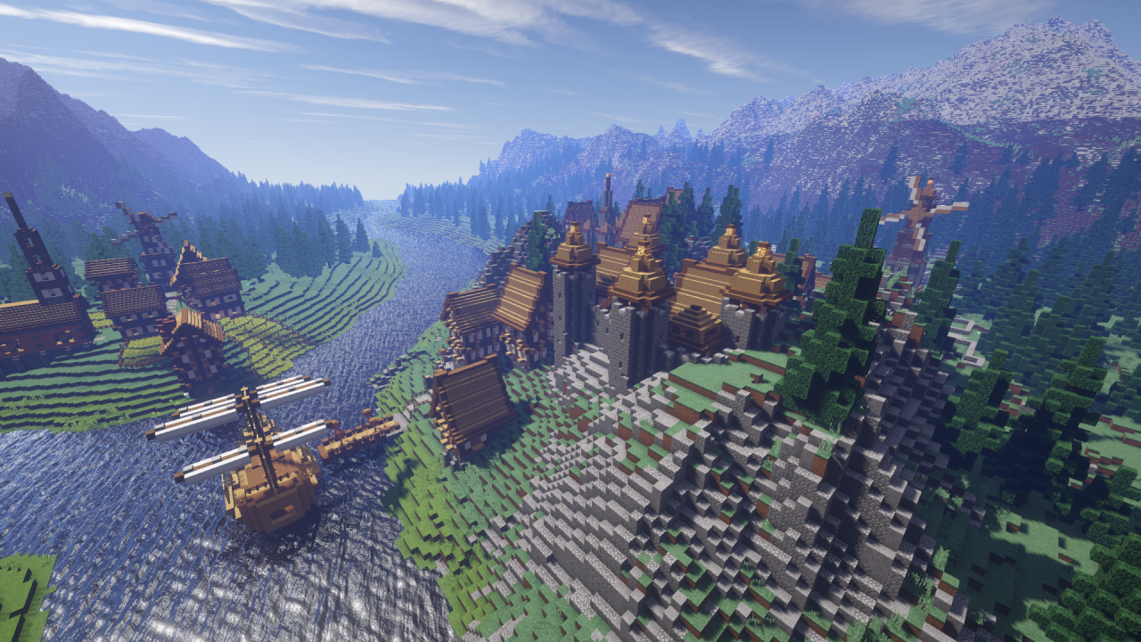 Mountail Forest & Village map Minecraft Map