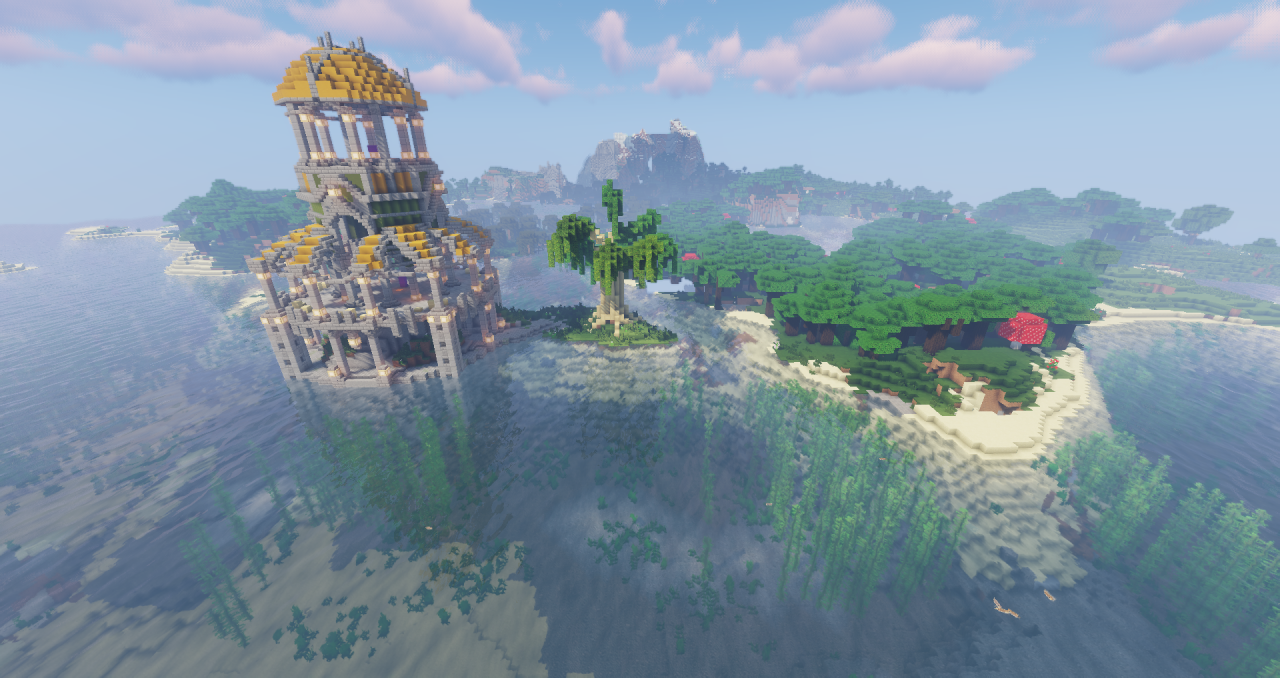 Seaside Spawn Tower Minecraft Map