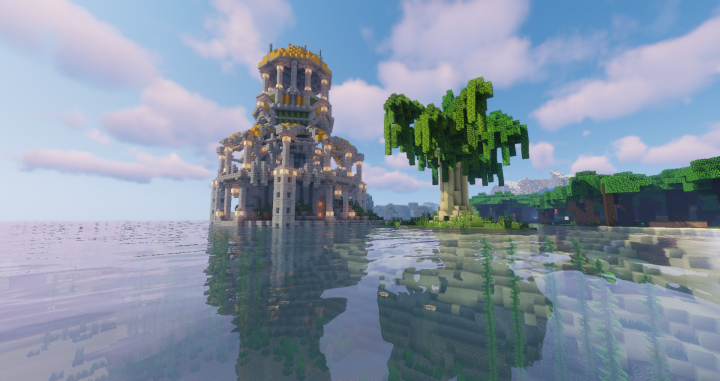 Seaside Spawn Tower Minecraft Map