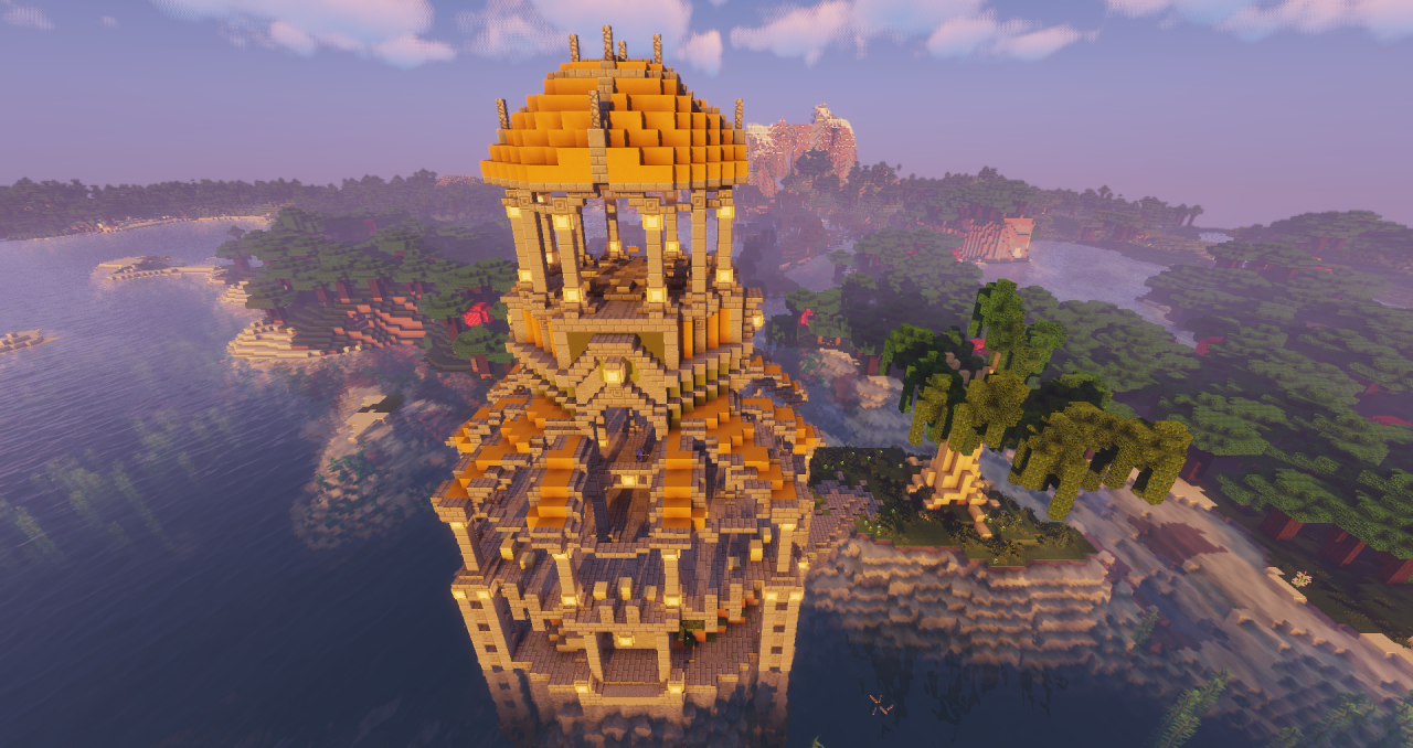 Seaside Spawn Tower Minecraft Map