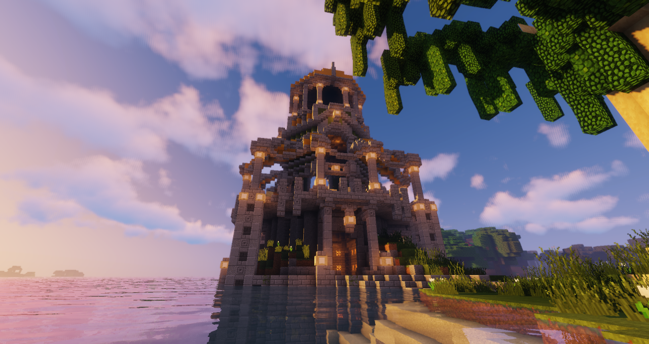 Seaside Spawn Tower Minecraft Map